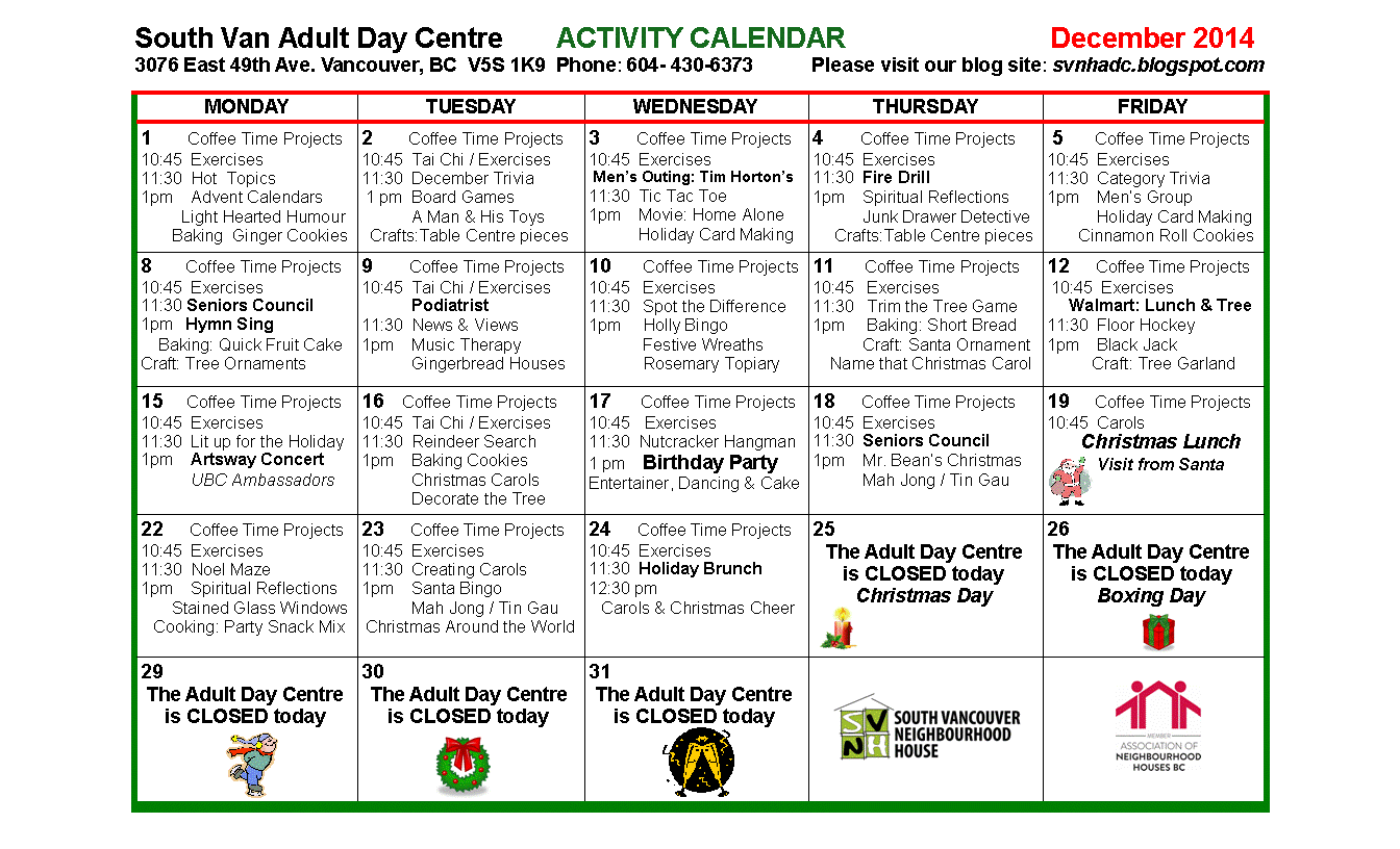 South Vancouver and Beulah Adult Day Programs