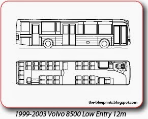 Vector Blueprints - Cars, Trucks, Busses and others: Volvo Bus - Vector ...