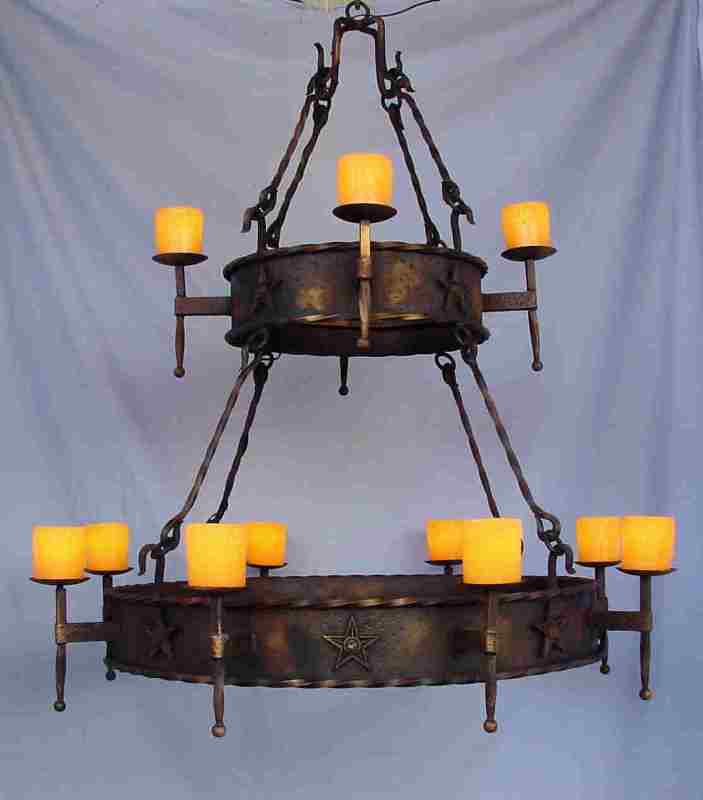 Modern Interior Design : DIY Faux Candle Chandeliers with Wrought Iron