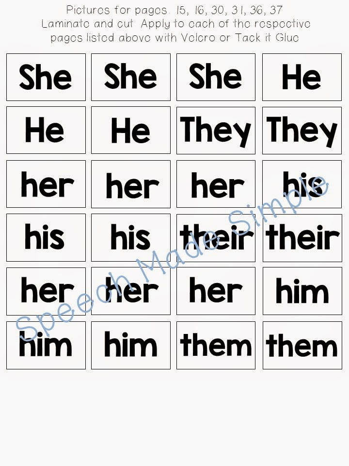 Speech Made Simple: Interactive Book of Pronouns!