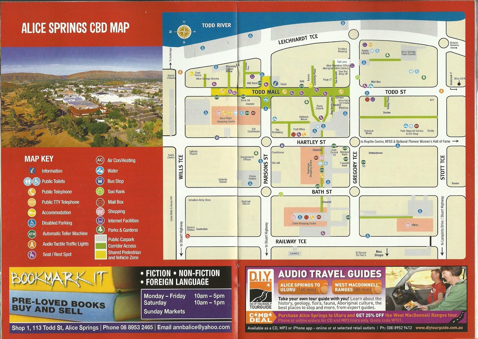 Mapas y planos de Alice Springs y alrededores - Conmimochilacuestas