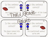 Third Grade Galore: FREE Football Grammar Task Cards and A SALE!