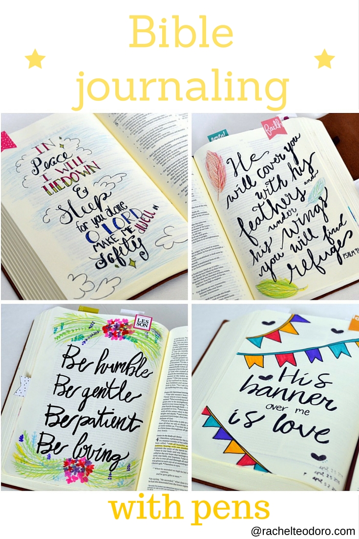 Bible Journaling Four Different Ways the Essentials in Action