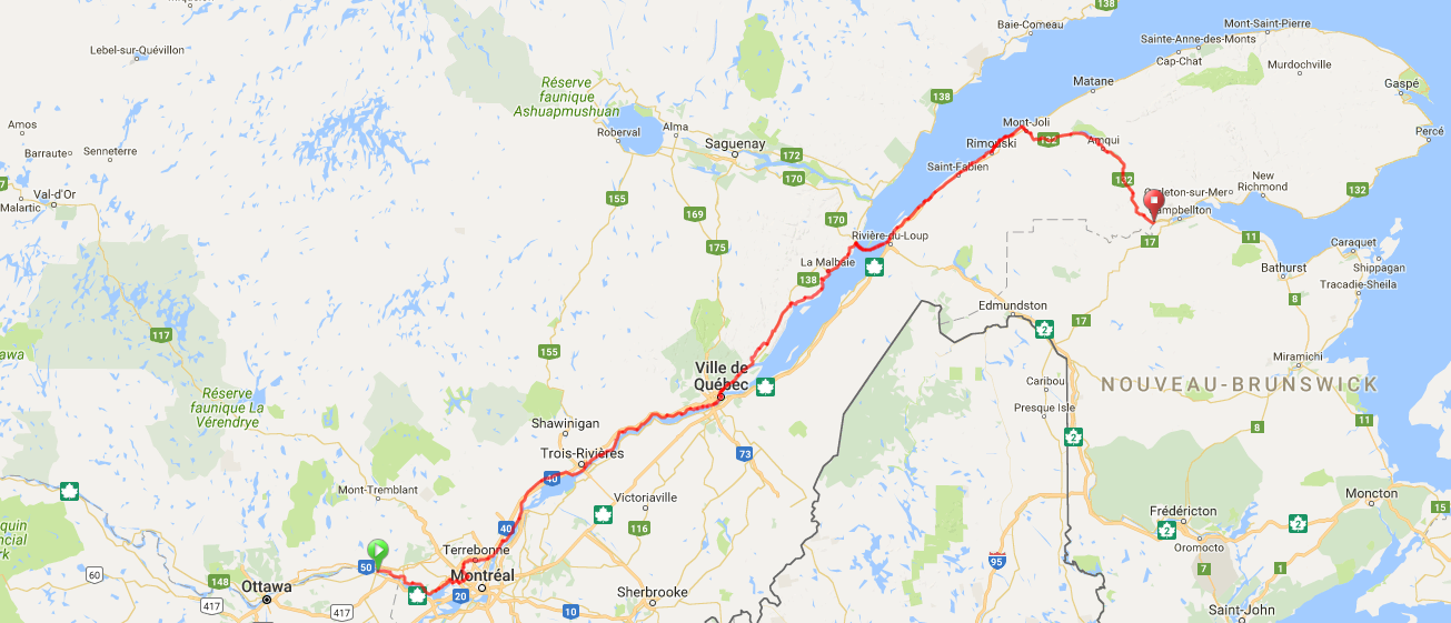 Eastward to "The Rock"!: The Route