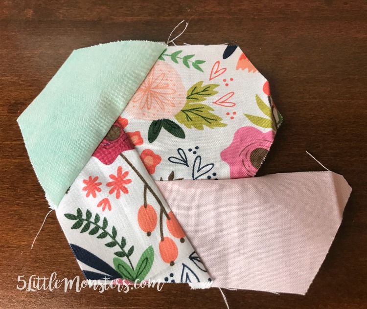 5 Little Monsters: Quilted Hexagon Potholder