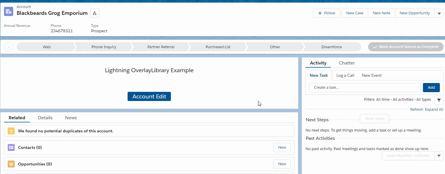 Salesforce Code Crack: Show Modal box using lightning:overlayLibrary in Lightning component