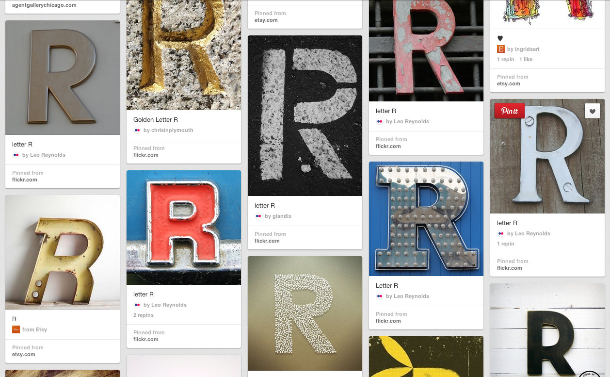 Rosie Simons Graphic and Surface Design: Pinterest Letter Board