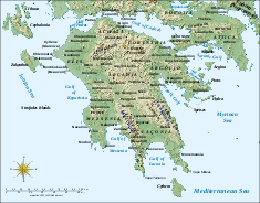 Map of Greece Regional Political Province