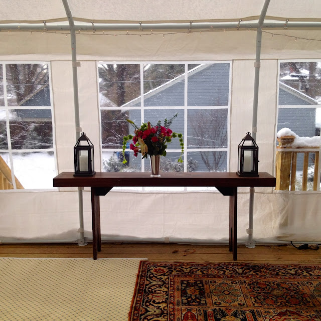 Mel & Liza: Christmas Party Tent: Adding an Extra Room to the House