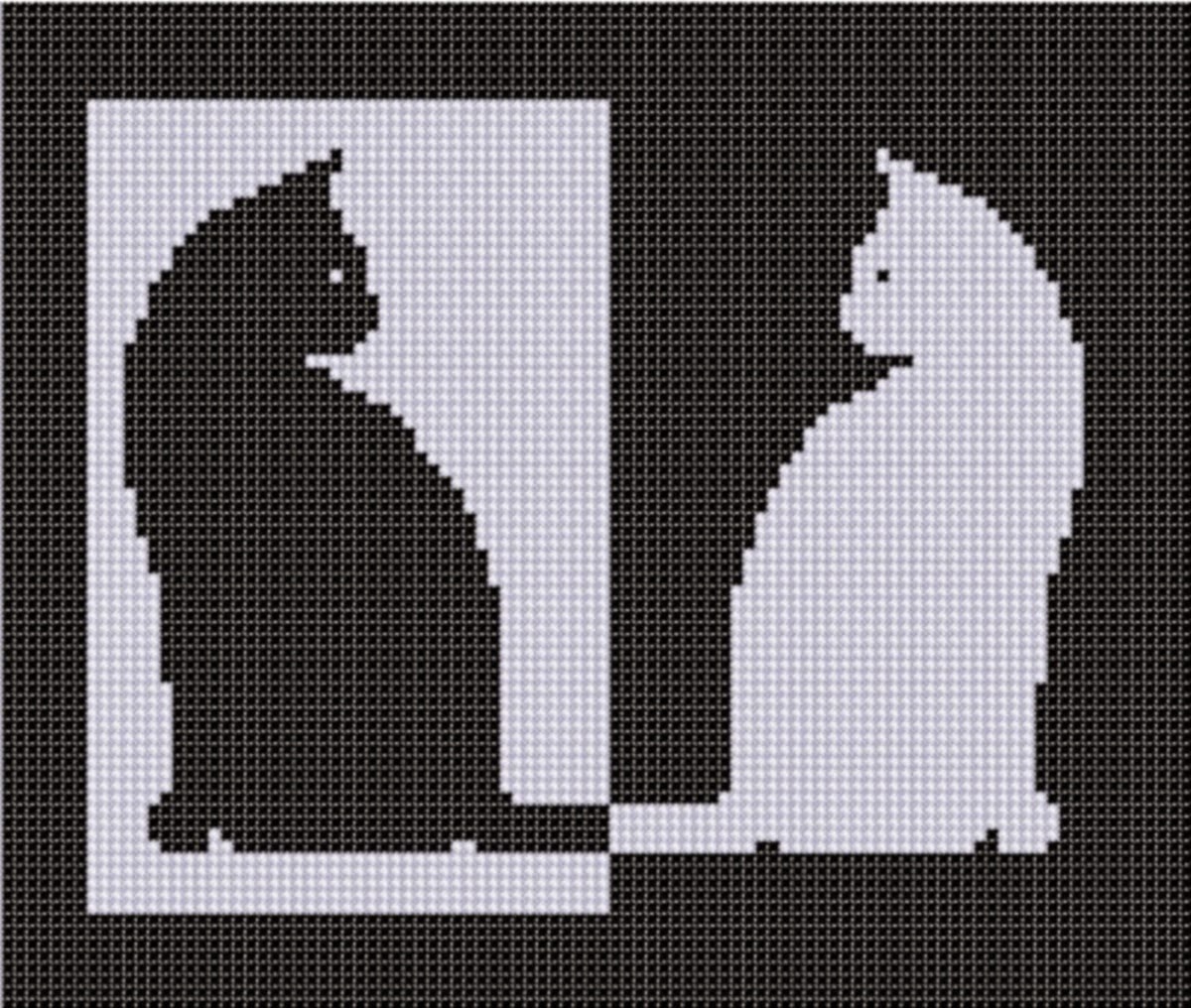 Mother Bee Designs: Cat Reverse Cross Stitch Pattern
