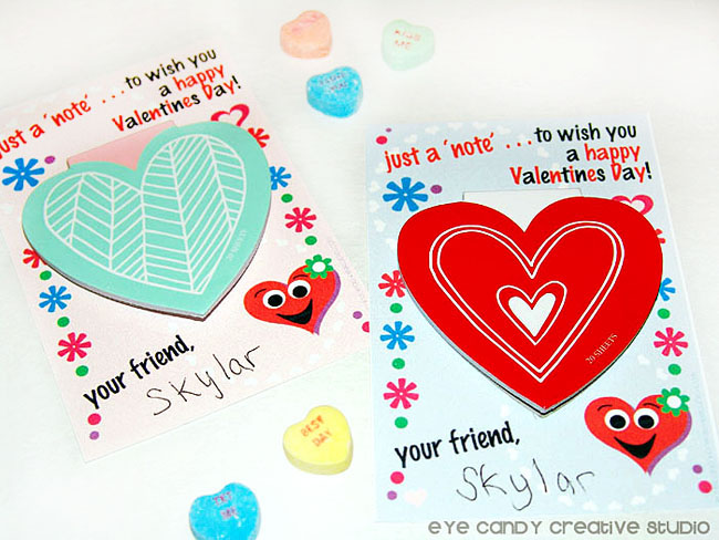 Eye Candy Creative Studio: FREEBIE :: Kids Notepad Valentines