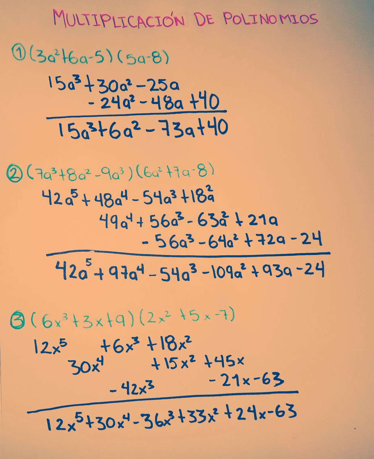 matemáticas fáciles : Multiplicación de polinomios.