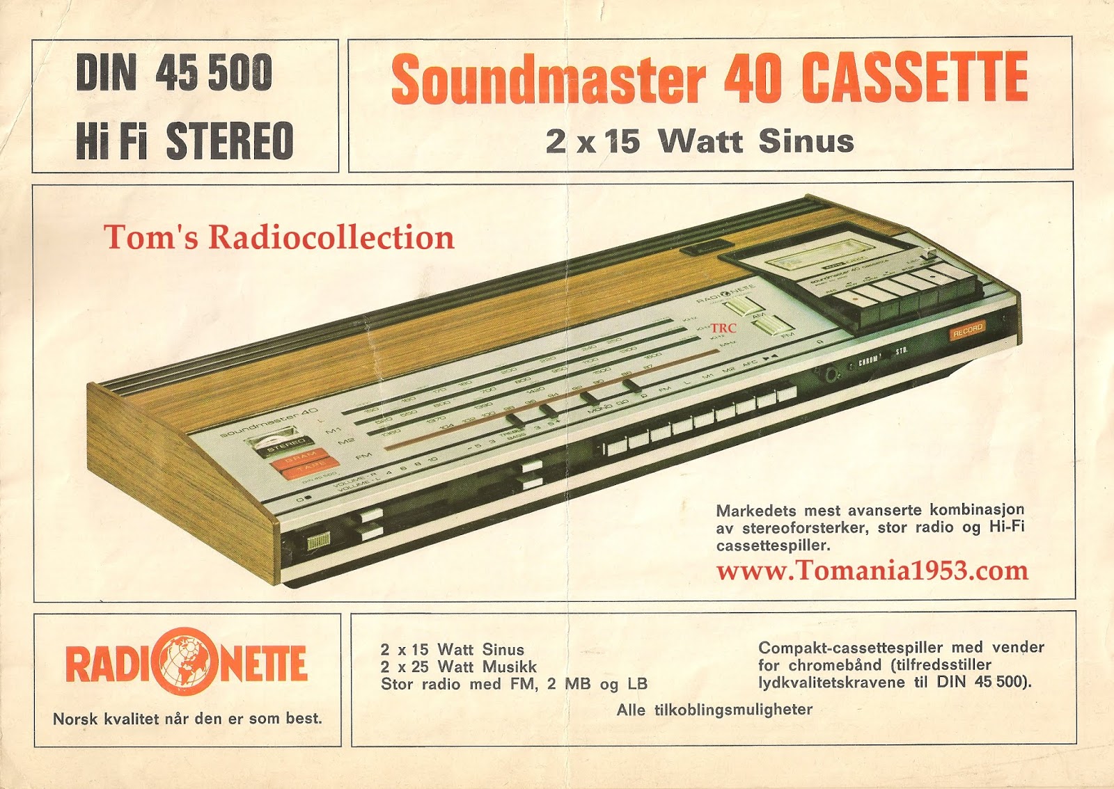 TOM's TECH TOYS: SOUNDMASTER
