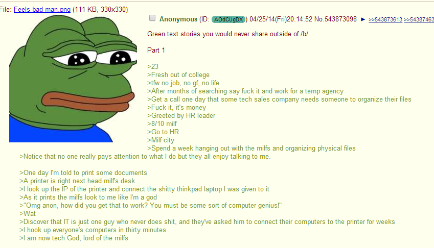 >Epic Green Texts: I will be IT guy, Lord of the Milfs