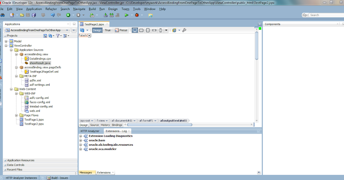 How To Create A Page Definition File And Managed Bean For A Jspx Jsf Page ~ Oracle Adf 12c