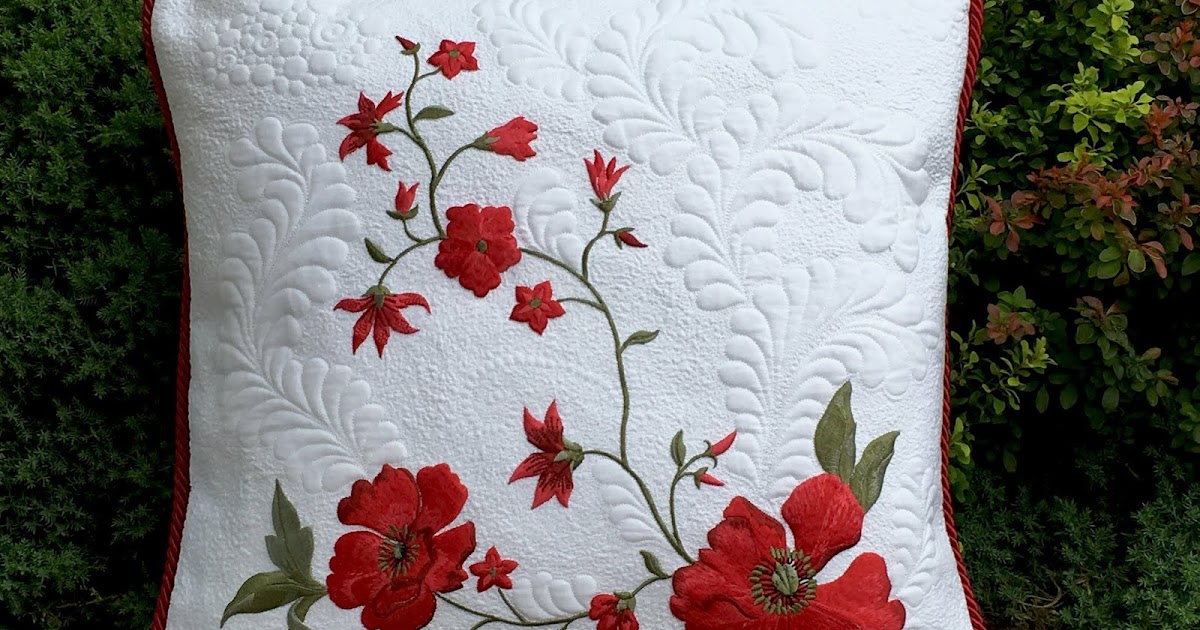 LIZA DECOR - deky, přikrývky, polštáře, andělky, bytové doplňky: Quiltovaný polštář s výšivkou ...