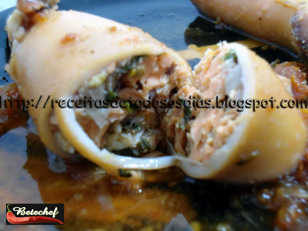 Receitas de Todos os Dias: Lula Recheada na Panela de Pressão