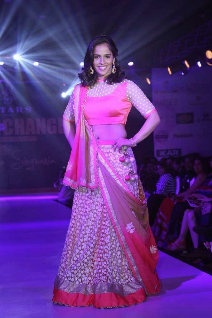 Saina Nehwal at Teach For Change Fashion Show | Sarees Villa