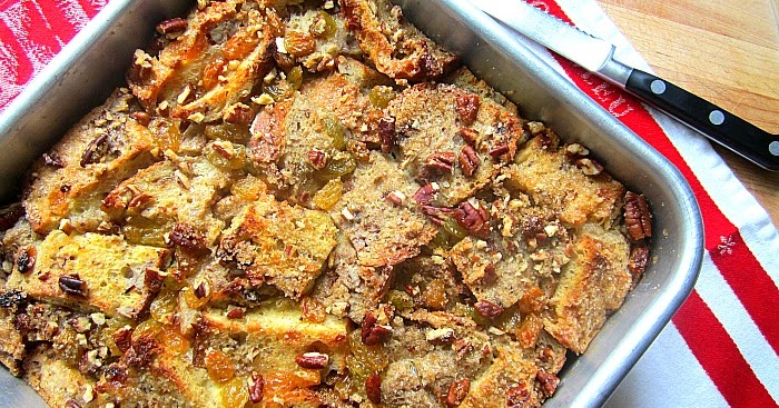 French Quarter Bread Pudding w/ Pecans & Raisins