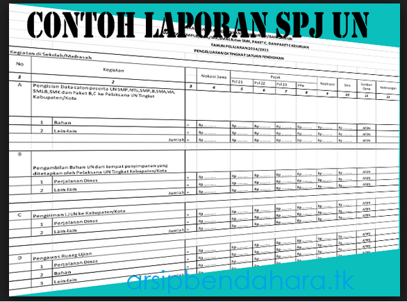Download Contoh Format Excel SPJ Kegiatan Sekolah - Arsip Bendahara ...