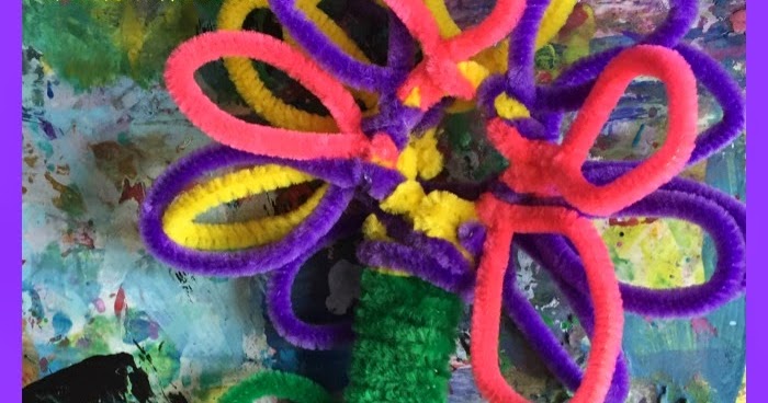 Mini Monets and Mommies: Pipe Cleaner Art Activity: Flower Sculptures