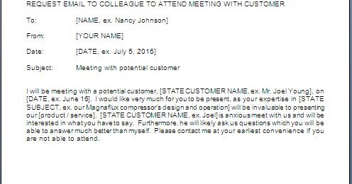 Request Letter to Colleague for Support