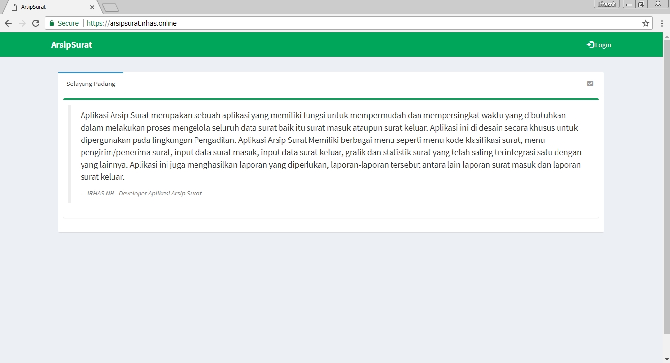 Aplikasi Arsip Surat Masuk dan Surat Keluar Menggunakan Framework ... Aplikasi Arsip Surat Masuk dan Surat Keluar Menggunakan Framework ...