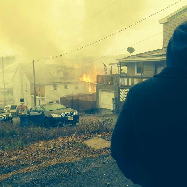 Crews at the Scene of a Working Structure Fire in Shenandoah