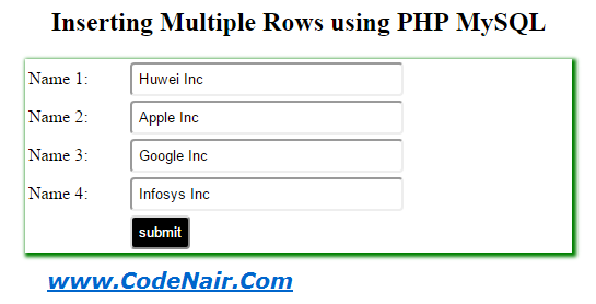 How To Insert Multiple Rows In Php Mysql How To Insert Multiple - www ...