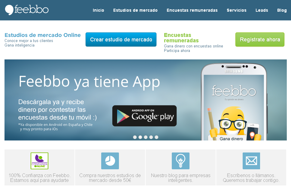 Ganar dinero con las encuestas de Feebbo ~ Tecnopin - Tu guía de medios ...