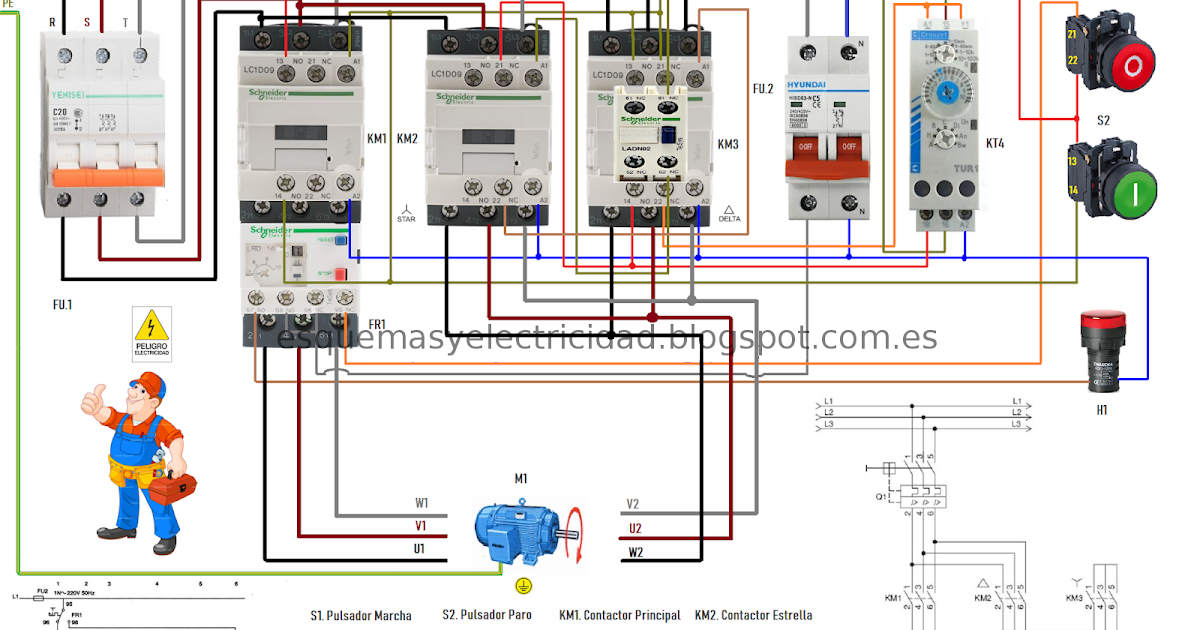 Esquemas eléctricos: Estrella triangulo