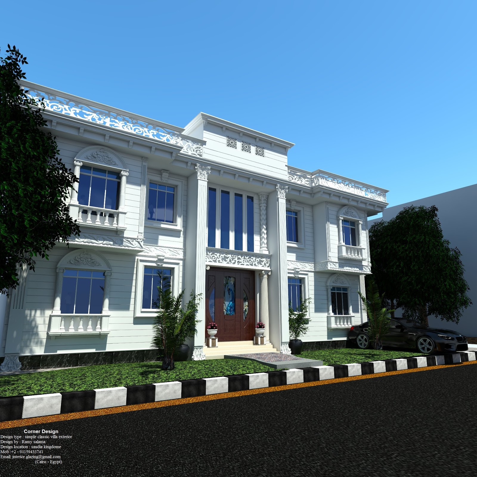 Corner Design: Simple Classic Villa Exterior Design , (Powered by ...