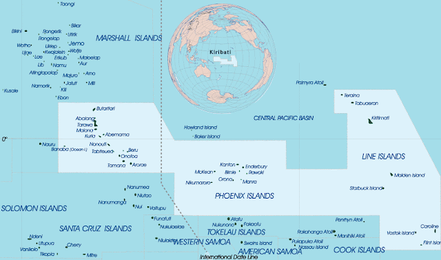 KIRIBATI - GEOGRAPHICAL MAPS OF KIRIBATI