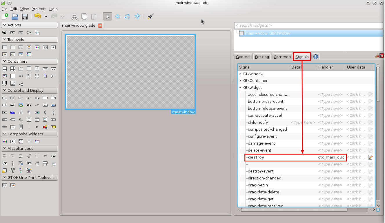 notidealrunner: Используем Glade для создания минимального GTK+ приложения