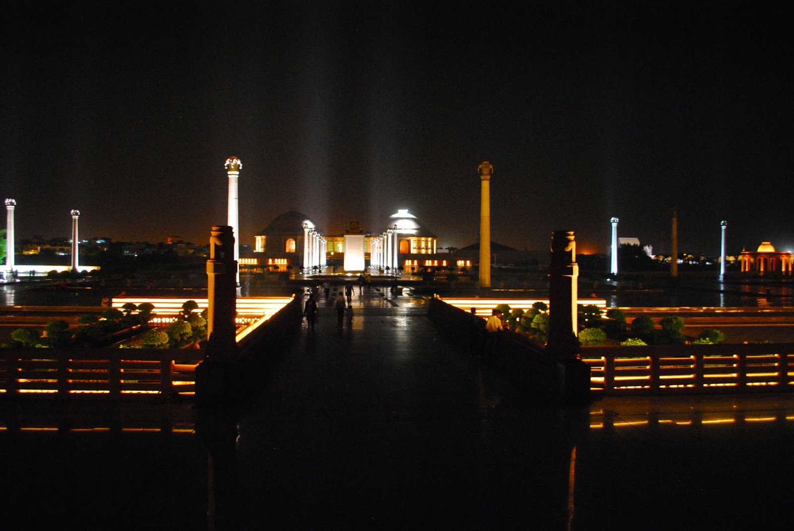 Through Picture: Night view of Ambedkar Park in Lucknow, India