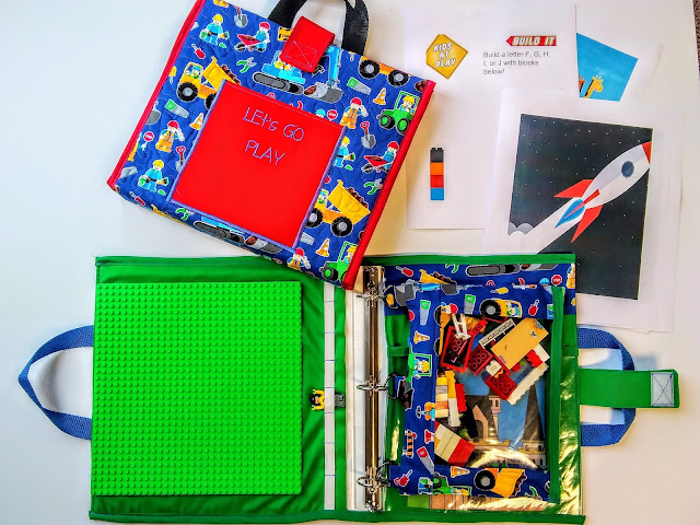 Lego Binder Bag Carrier - Entertaining Kid's travel toy with FREE pouch ...