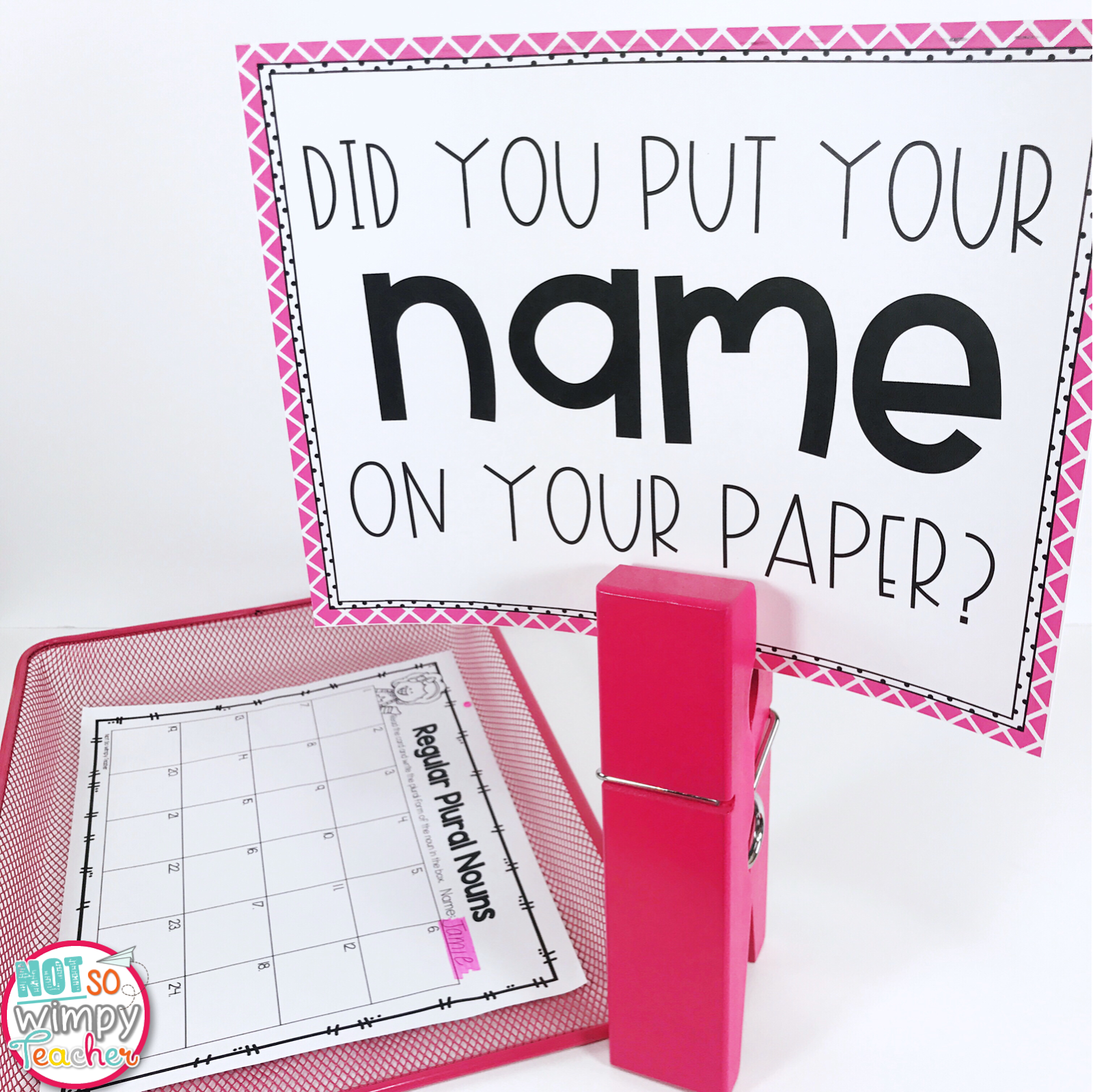 4 Ways to Conquer the No Name Papers - Not So Wimpy Teacher