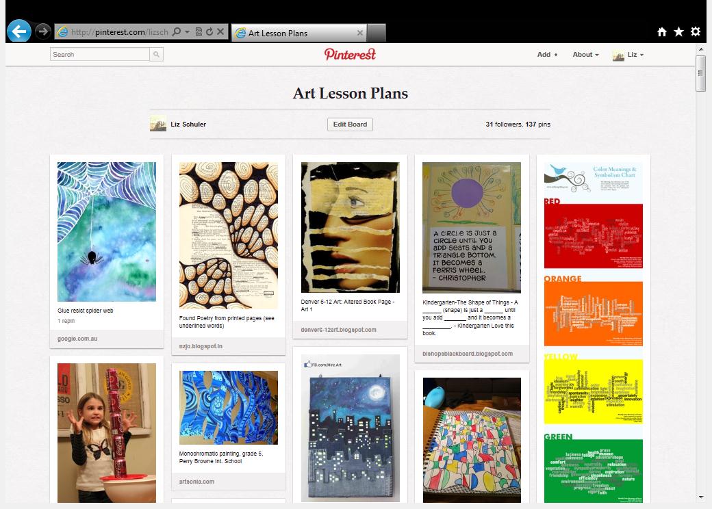 Erin School Art Gallery: Pinterest and Art Class