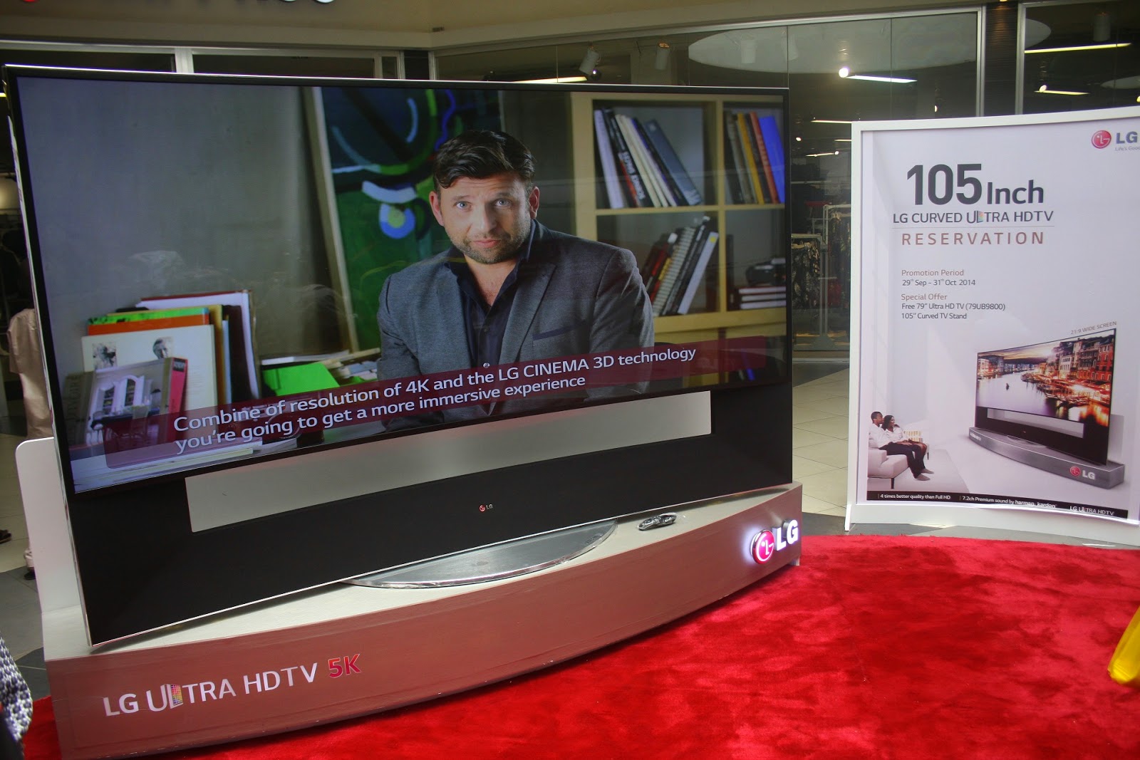 LG ELECTRONICS INTRODUCES HUMONGOUS 105-INCH CURVED UHD TV.