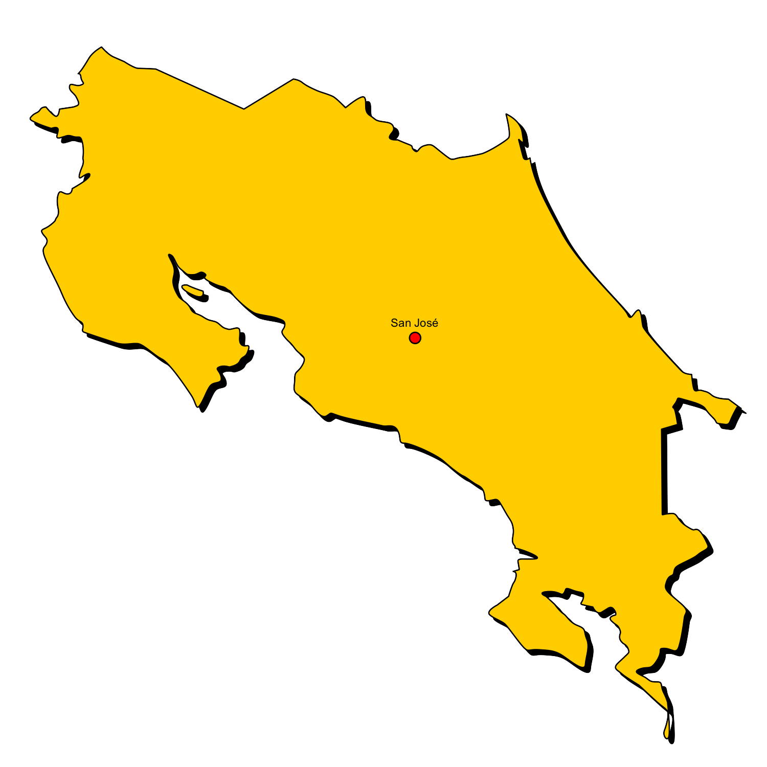 Costa Rica | Landkarten kostenlos – Cliparts kostenlos