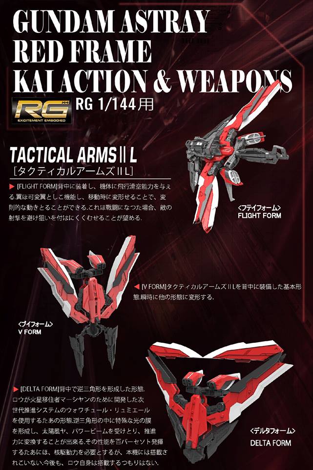 BTF: RG 1/144 Gundam Astray Red Frame Kai Optional Equipment Parts ...