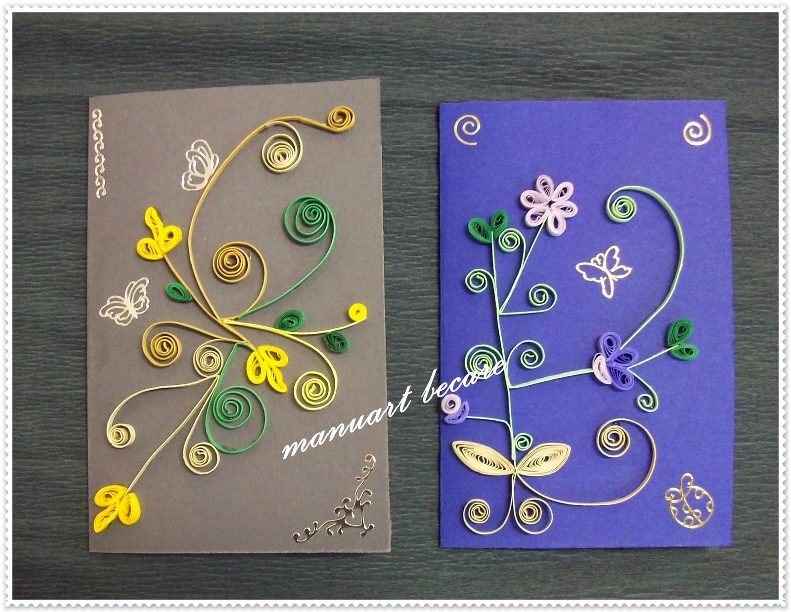 MANUART BECARE: TARJETAS EN FILIGRANA