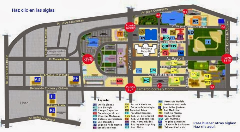 Noticias: Mapa de LA UASD