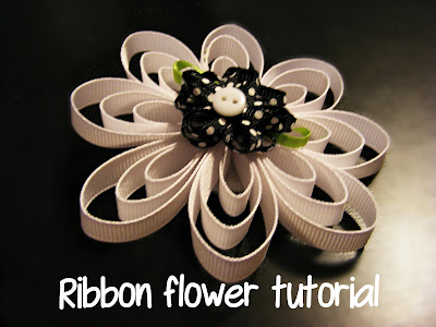 Designs By A Rose: Ribbon petal flower tutorial