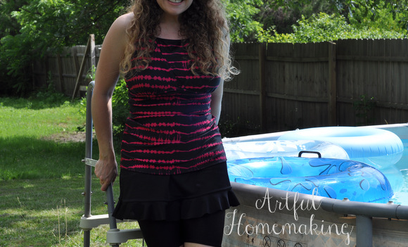 Dollar Store Swimsuit Refashion - Artful Homemaking