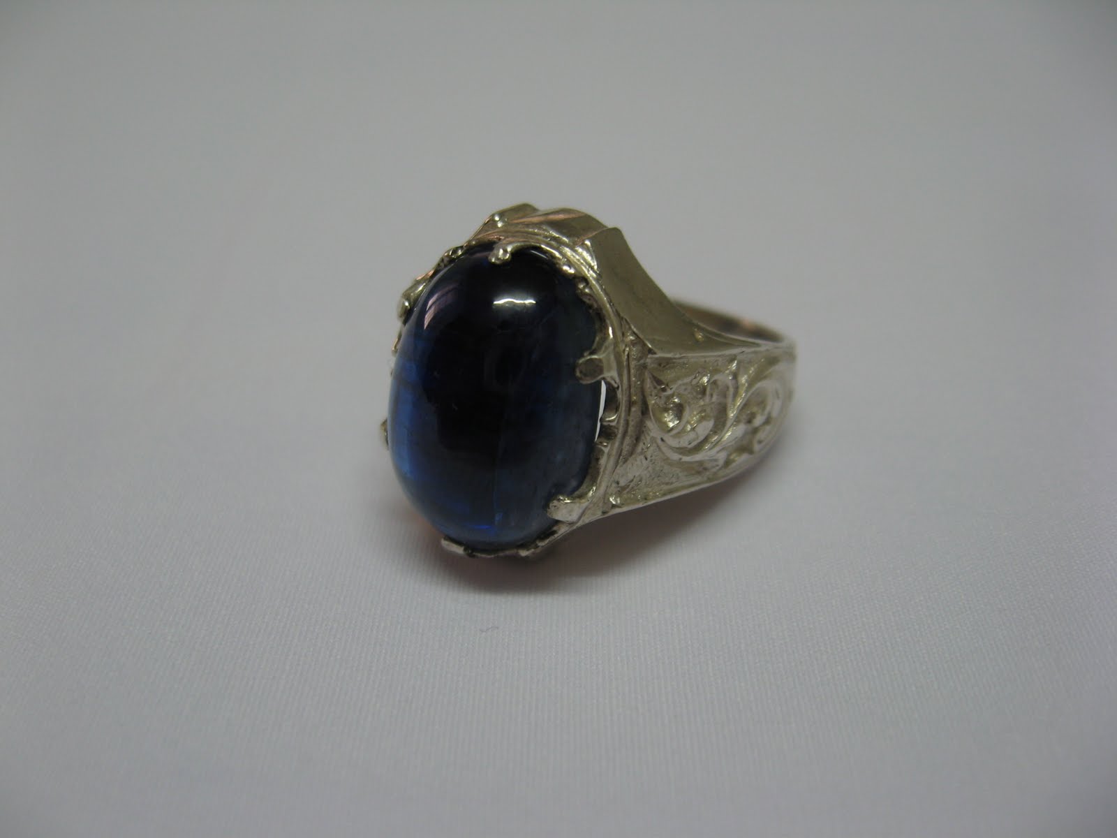 BATU PERMATA SYURGA: Cincin Batu Permata Nilam Biru ( SOLD ) Kod CN03