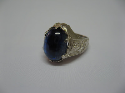BATU PERMATA SYURGA: Cincin Batu Permata Nilam Biru ( SOLD ) Kod CN03