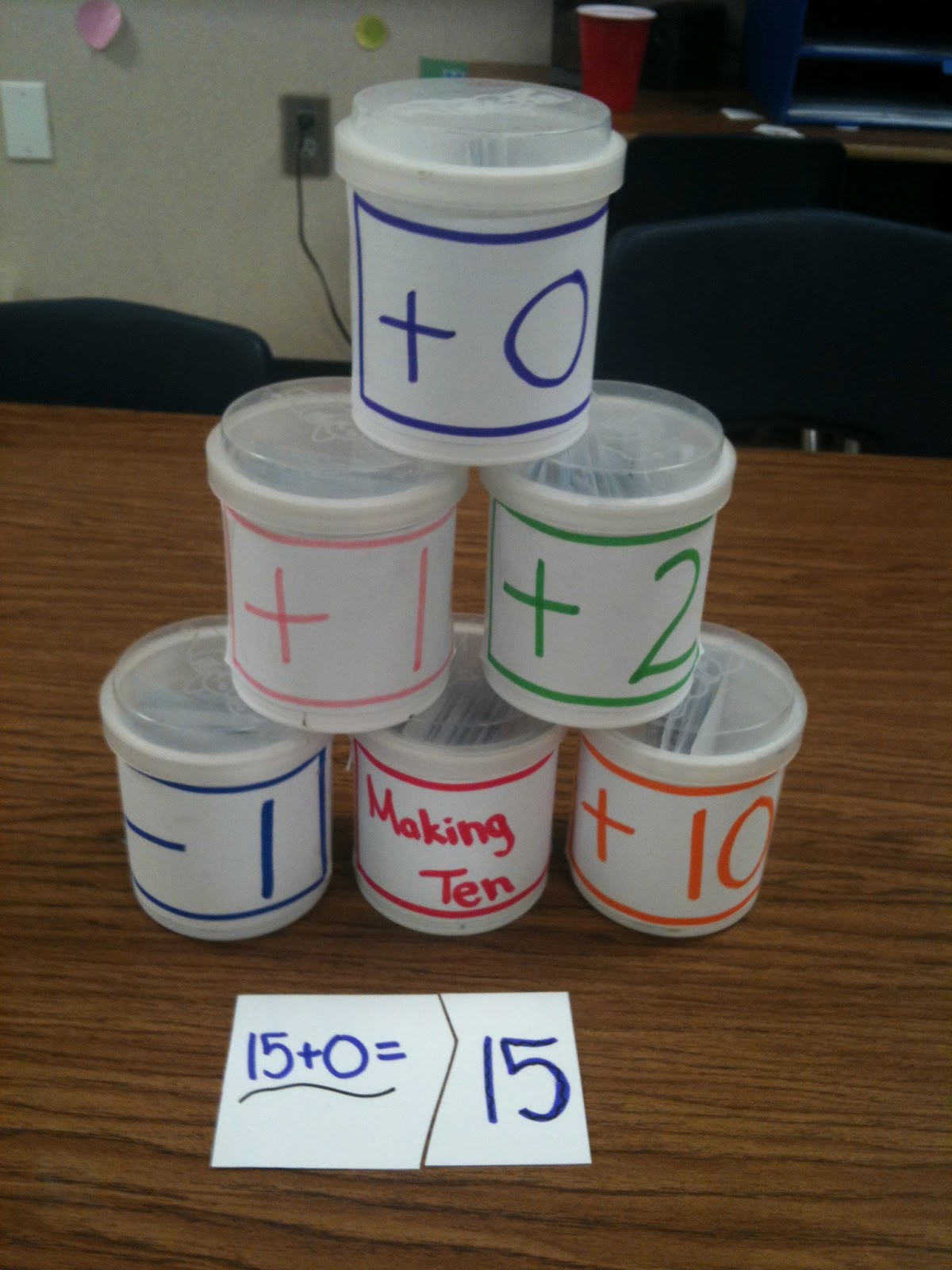The Reading Rug--Fun in First Grade: Math Fact Tubs