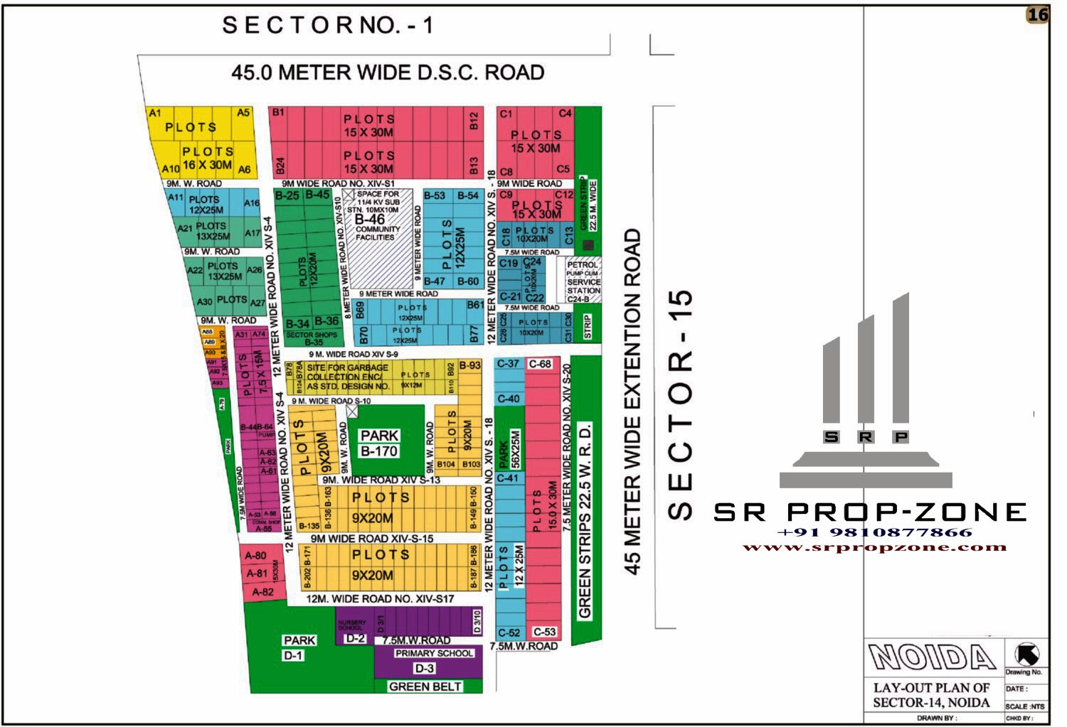 Layout Plan of Noida Sector-14 HD Map - Greater Noida Industry I BUY I ...