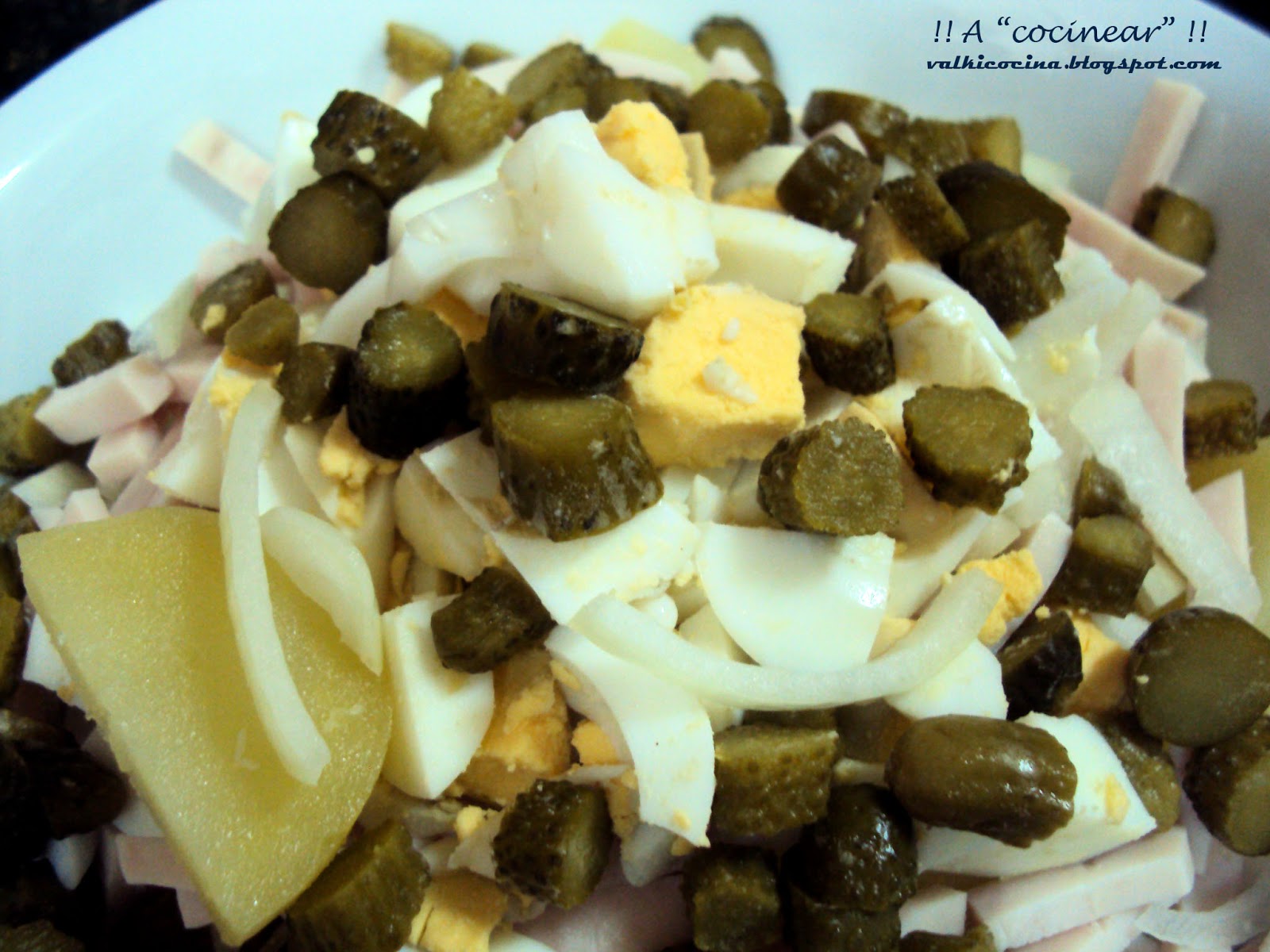 ENSALADA ALEMANA ( De patatas y jamón york ) | ¡¡A COCINEAR!! Recetas ...